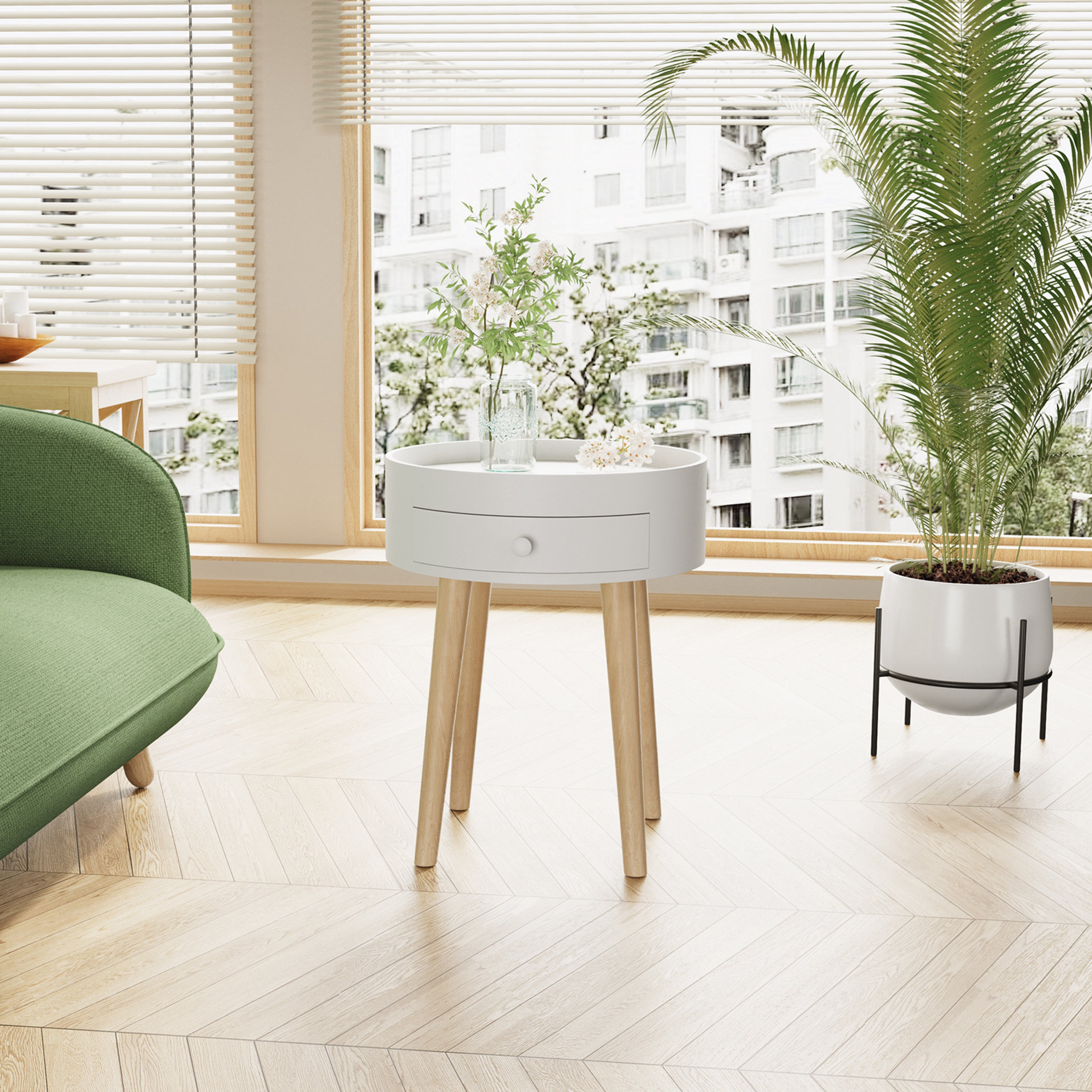 George Oliver 18"H Storage Drawer Bedside Table Bedside Table Sofa Side Coffee Table - Wayfair ...